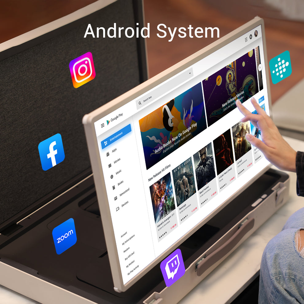 27" PackGo Briefcase Design Touch Screen TV – Apolosign