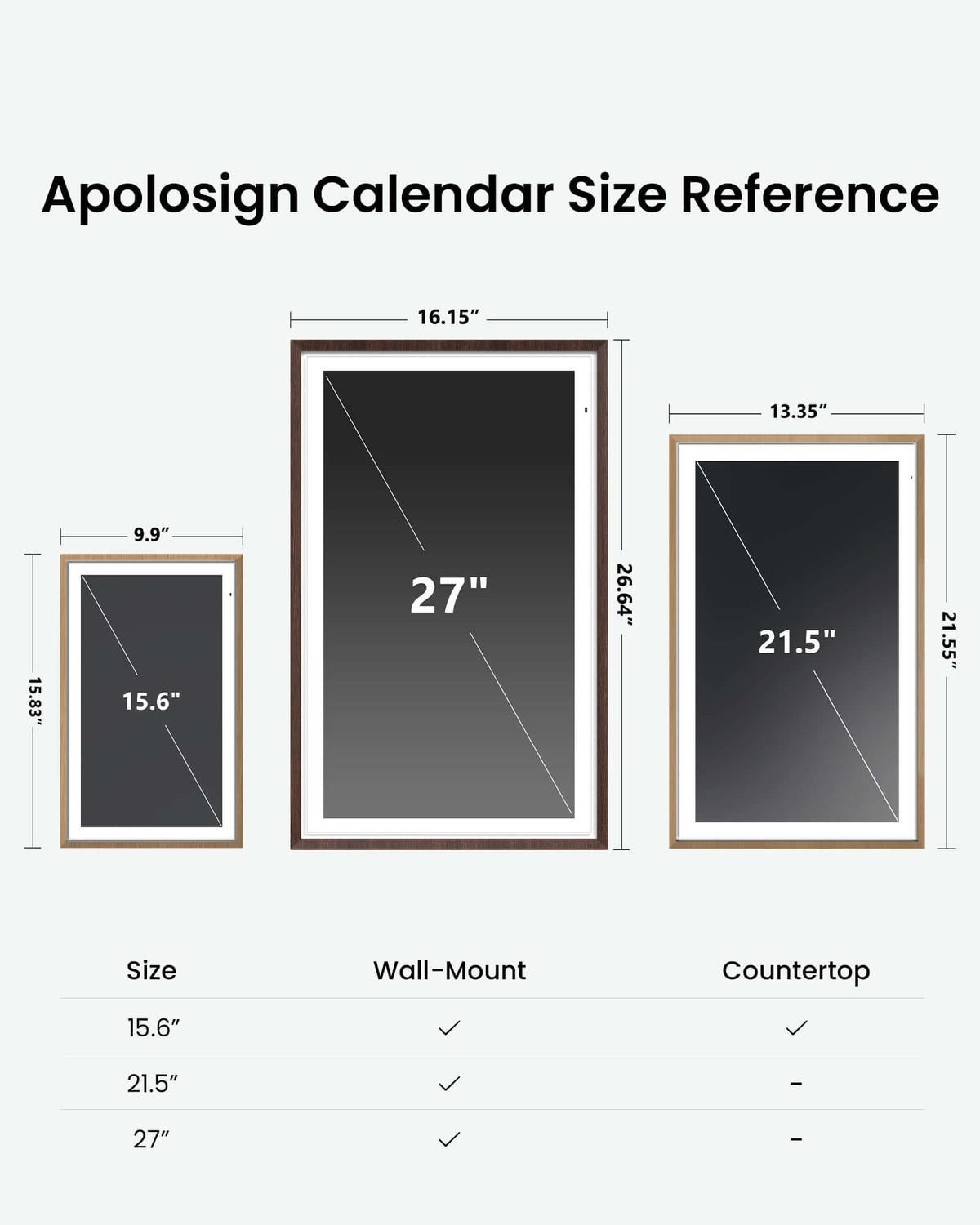 Apolosign 27" 4K Digital Calendar | Smart Family Hub