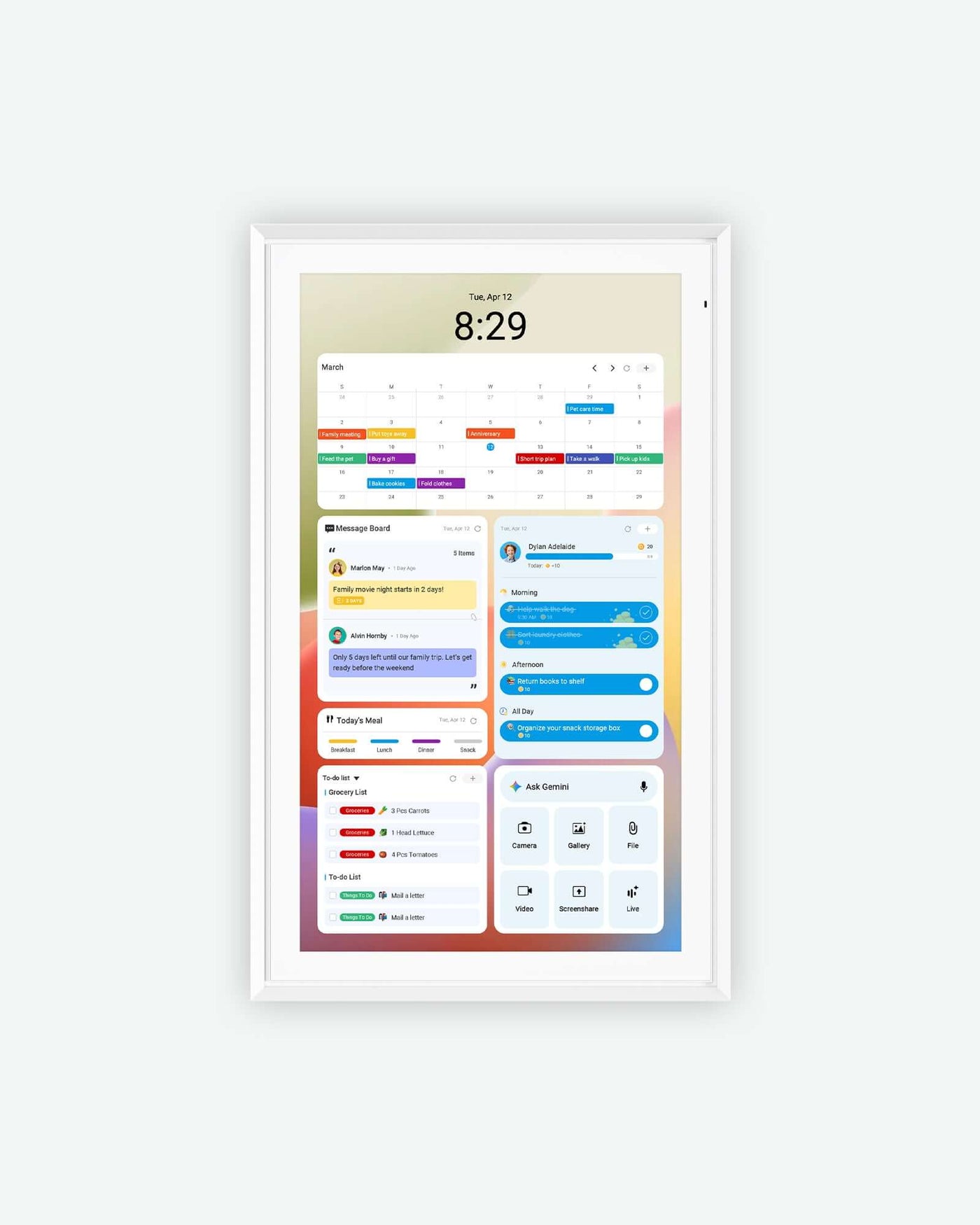 Apolosign 15.6" Digital Calendar | Family Organizer Hub
