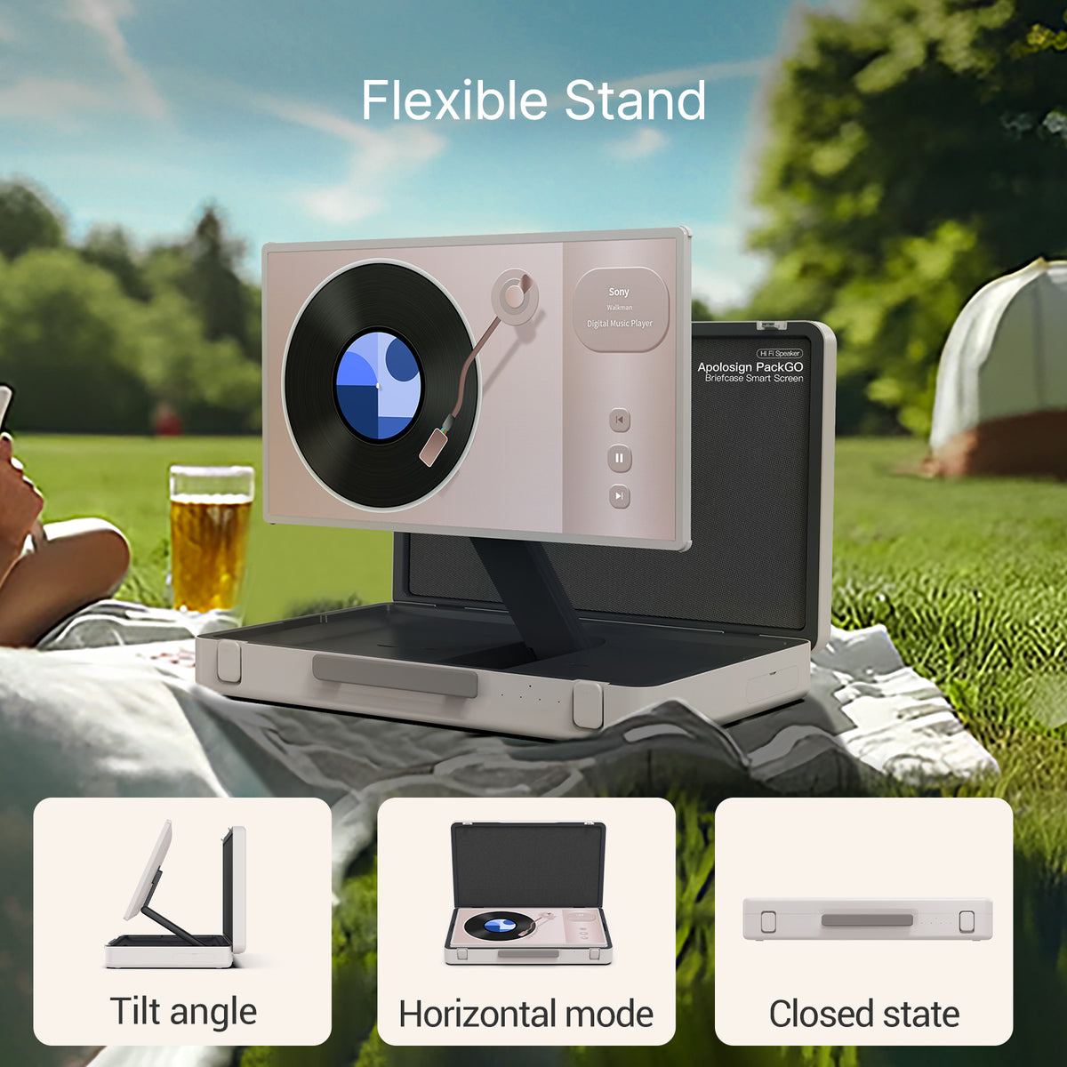 Apolosign PackGo 27" Briefcase Design Portable Smart TV